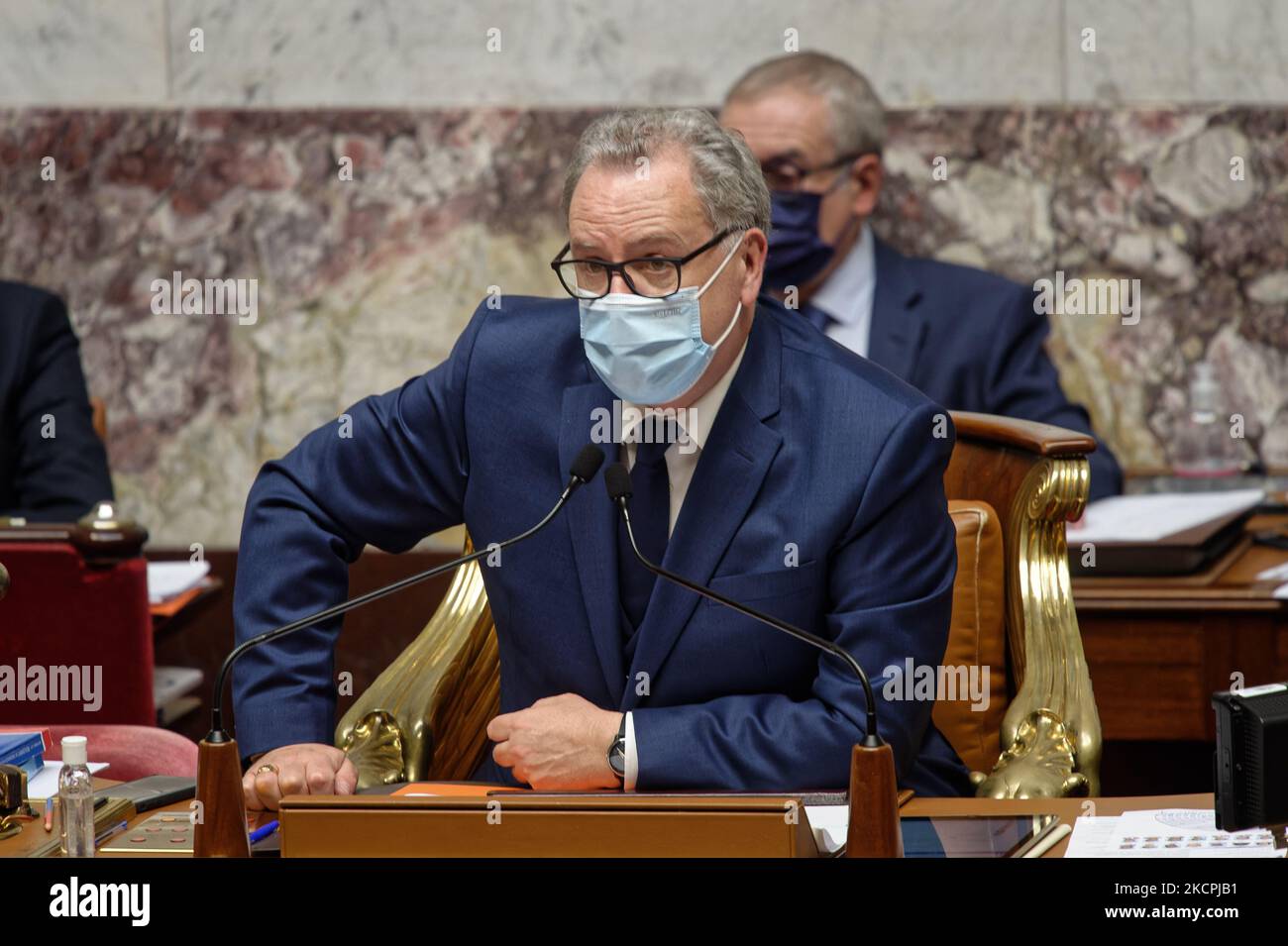 French president of national assembly Richard Ferrand attends at the ...