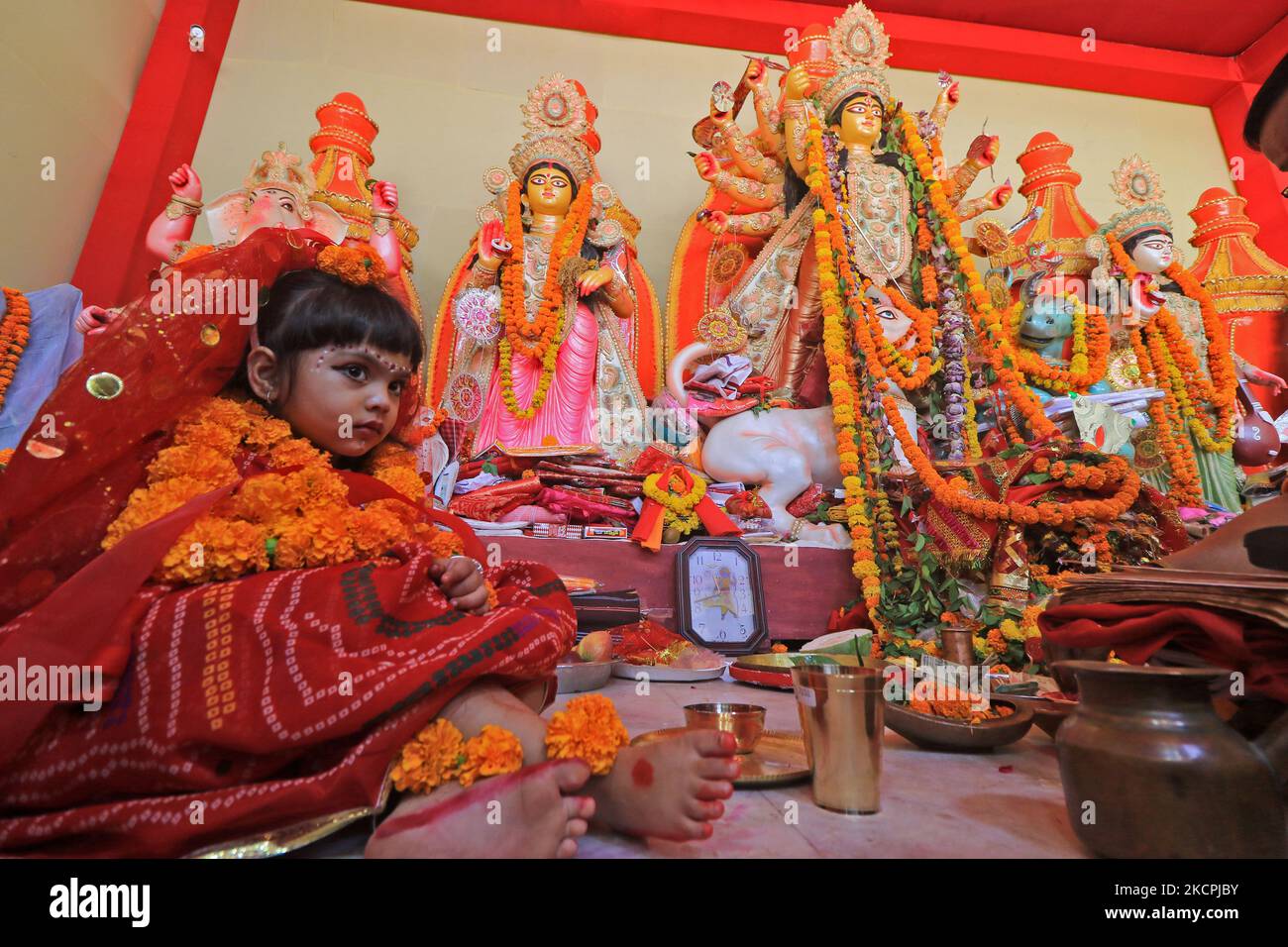 Kumari puja ritual hi-res stock photography and images - Alamy