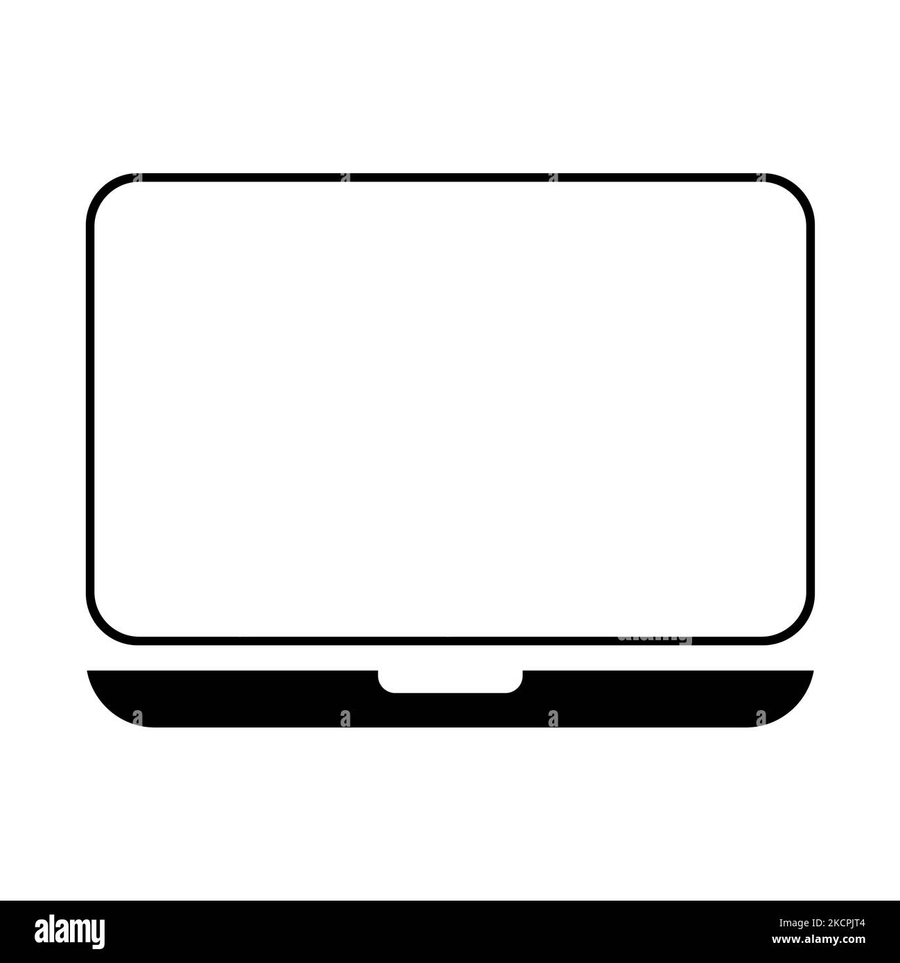 Laptop flat web icon, notebook computer technology symbol , blank display vector illustration ...