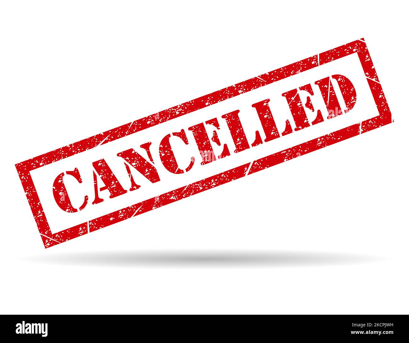 Cancelled stamp symbol shadow, label sticker sign button, text banner ...