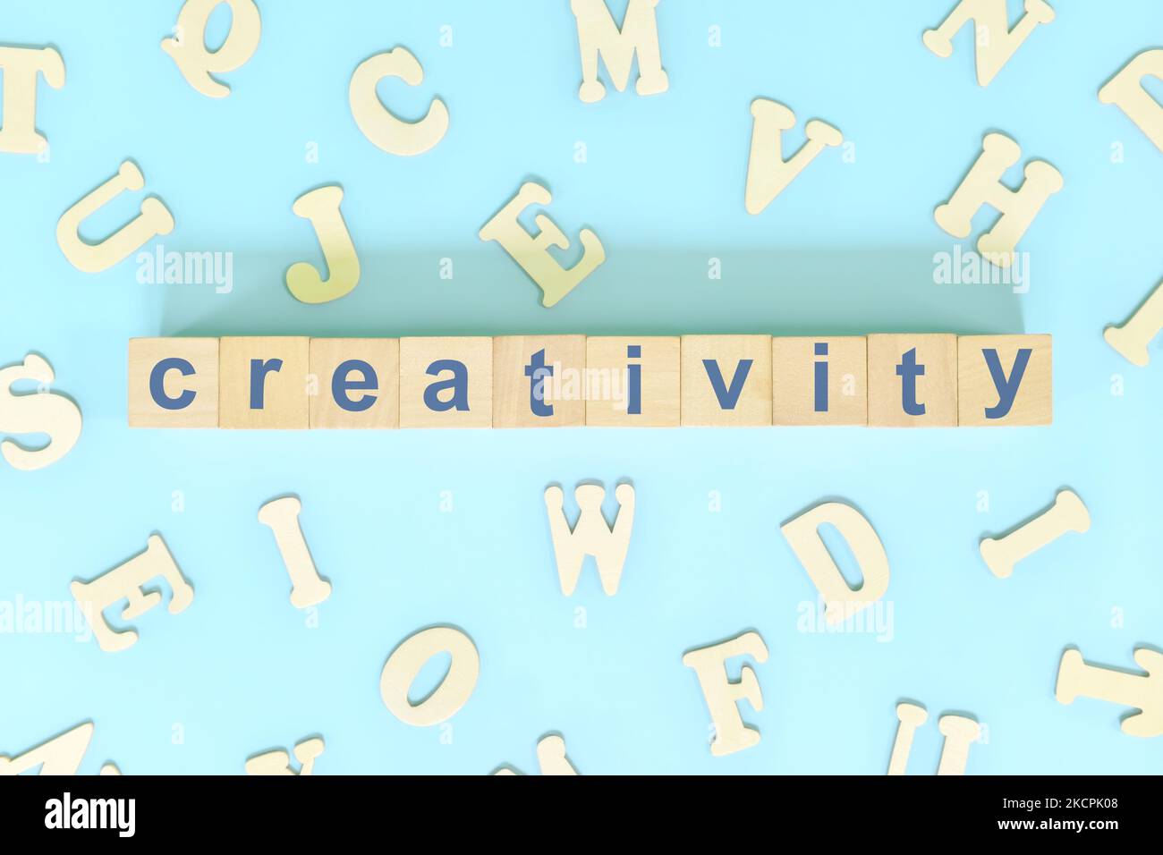 Creativity business skill concept. Word typography on wooden blocks ...