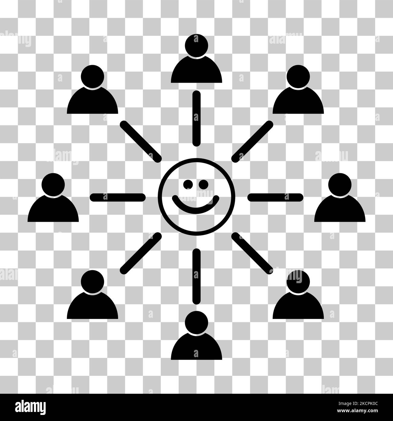 Employee engagement community vector icon, person flat web symbol ...