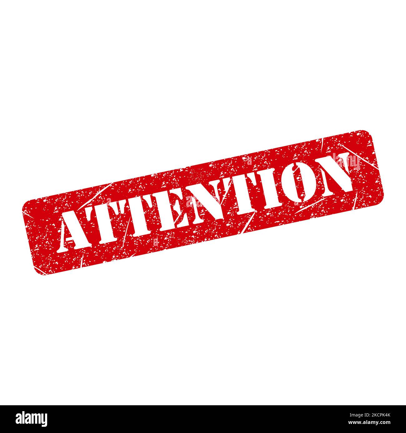 Attention stamp symbol, label sticker sign button, text banner vector ...