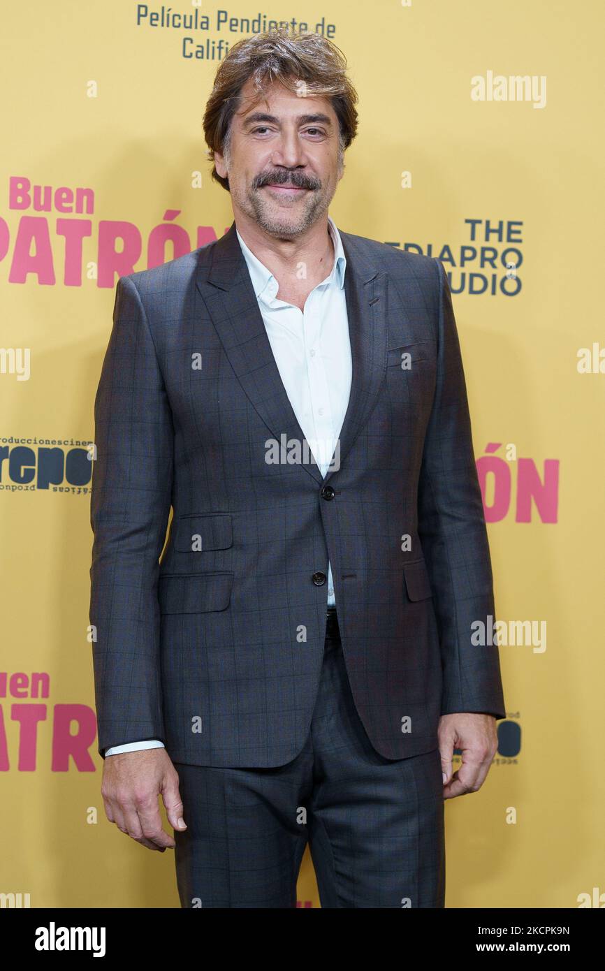 Actor Javier Bardem poses at the premiere of the film 'El buen patron ...