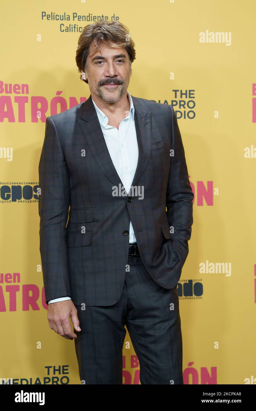 Actor Javier Bardem poses at the premiere of the film 'El buen patron ...
