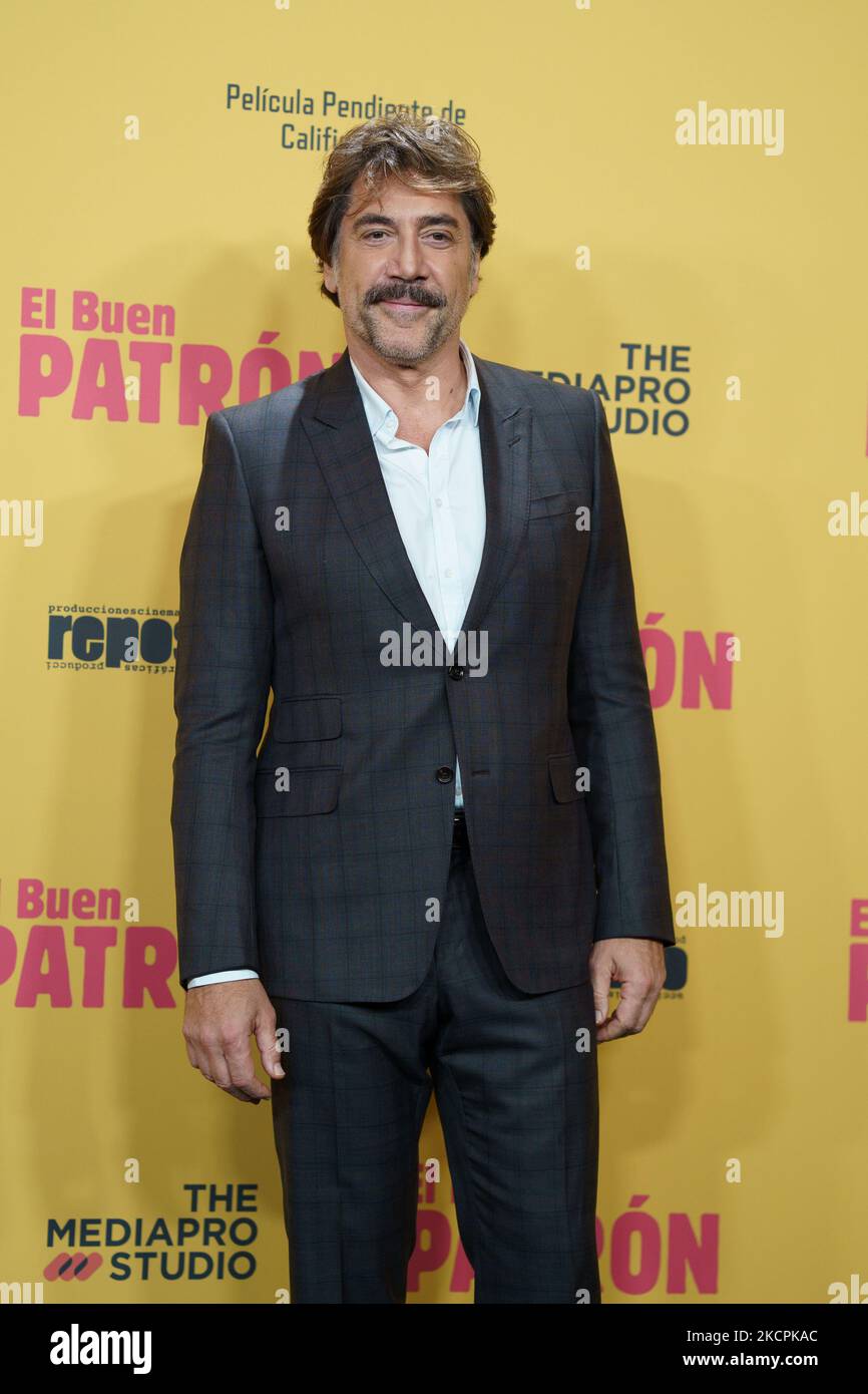 Actor Javier Bardem poses at the premiere of the film 'El buen patron ...