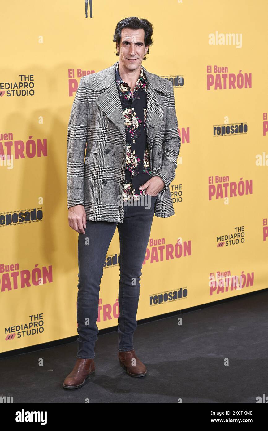 Rodrigo Poison attends the 'El buen patron' movie premiere at Callao ...