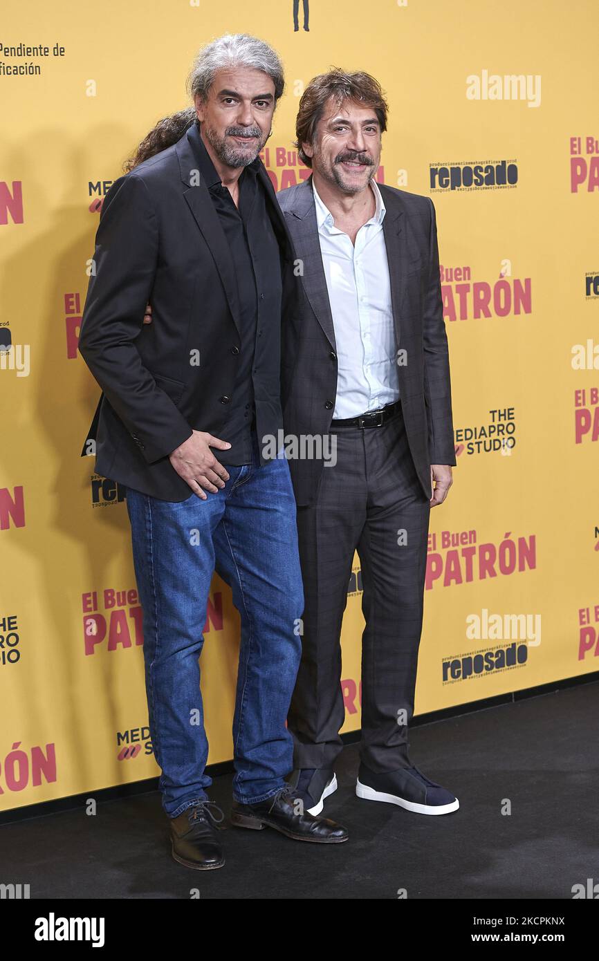 Fernando Leon de Aranoa, Javier Bardem attends the 'El buen patron ...
