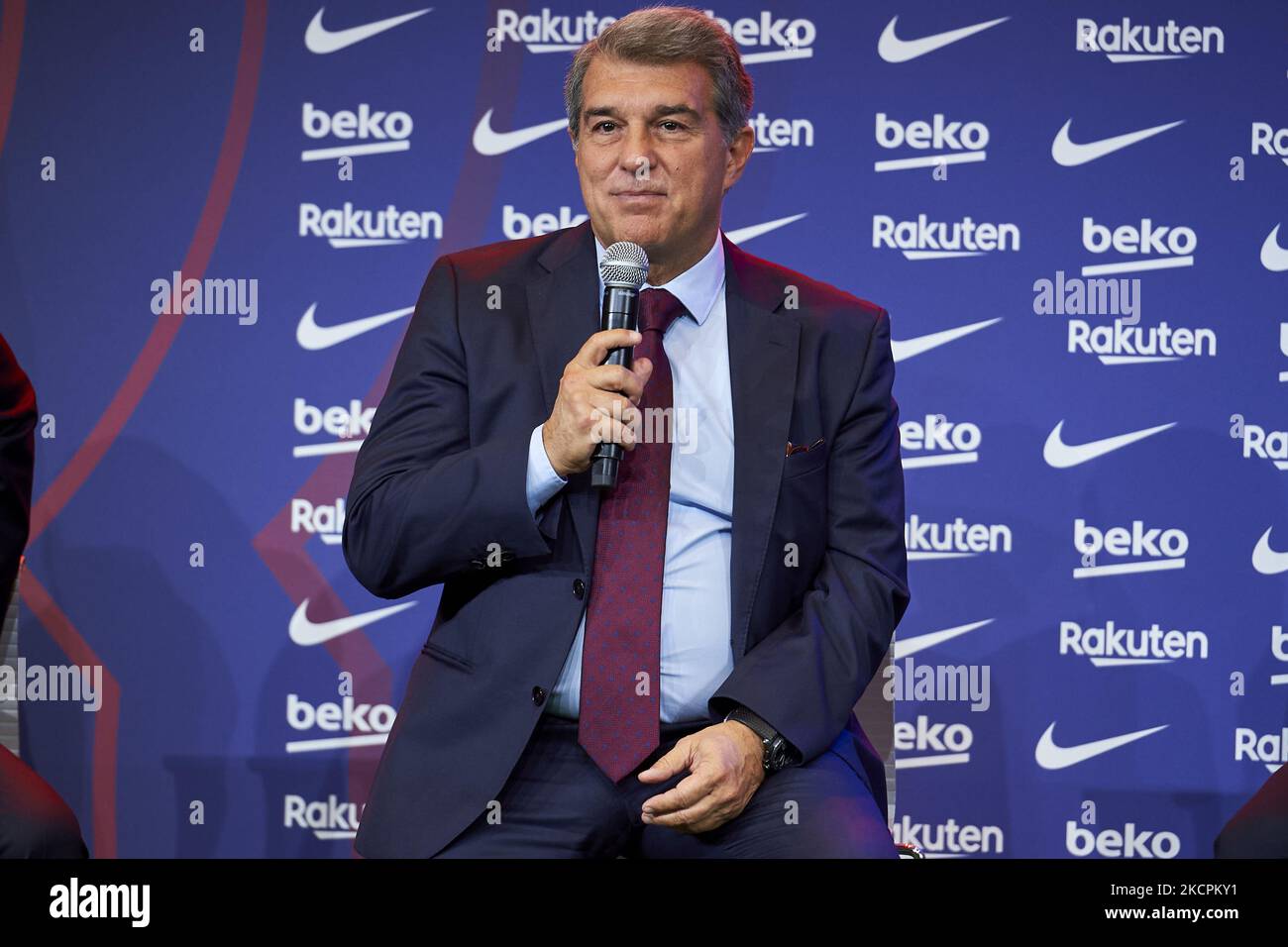 Joan Laporta during Pedri contract renewal signing ceremony as a FC ...