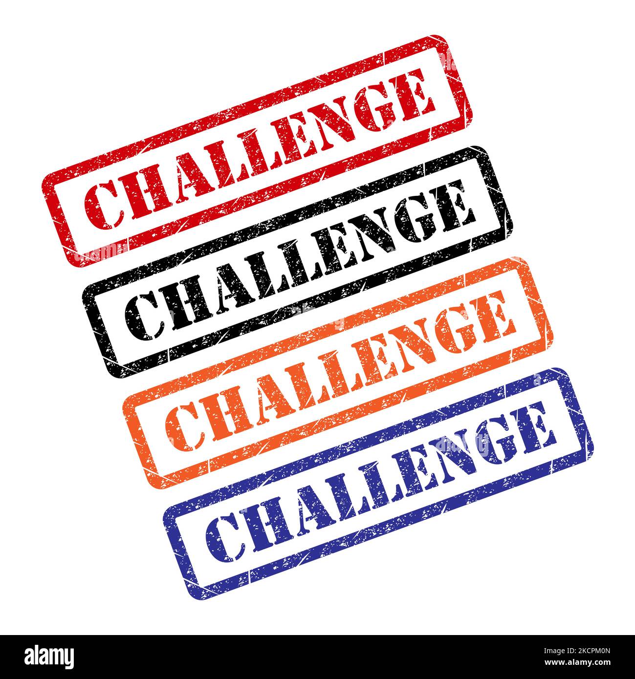 Set of Challenge stamp symbol, label sticker sign button, text banner ...
