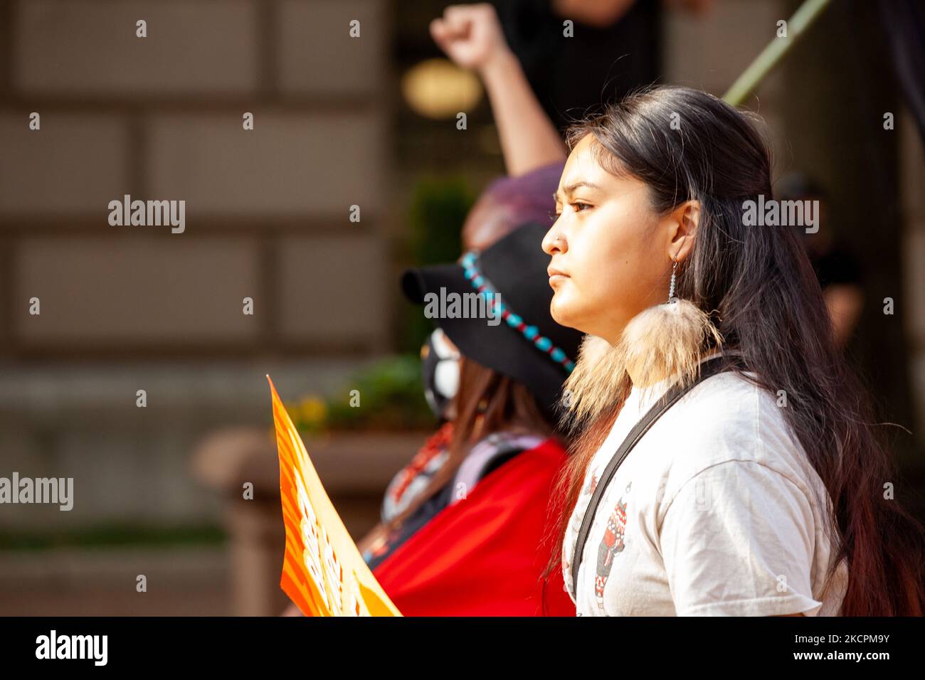 Native American climate activists and allies march to the US Capitol ...