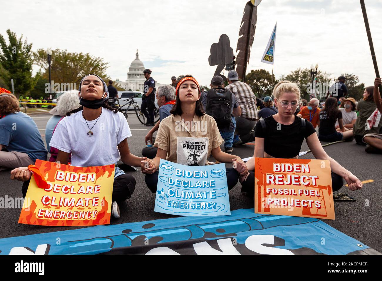 Native American climate activists and allies, many under the age of 18 ...