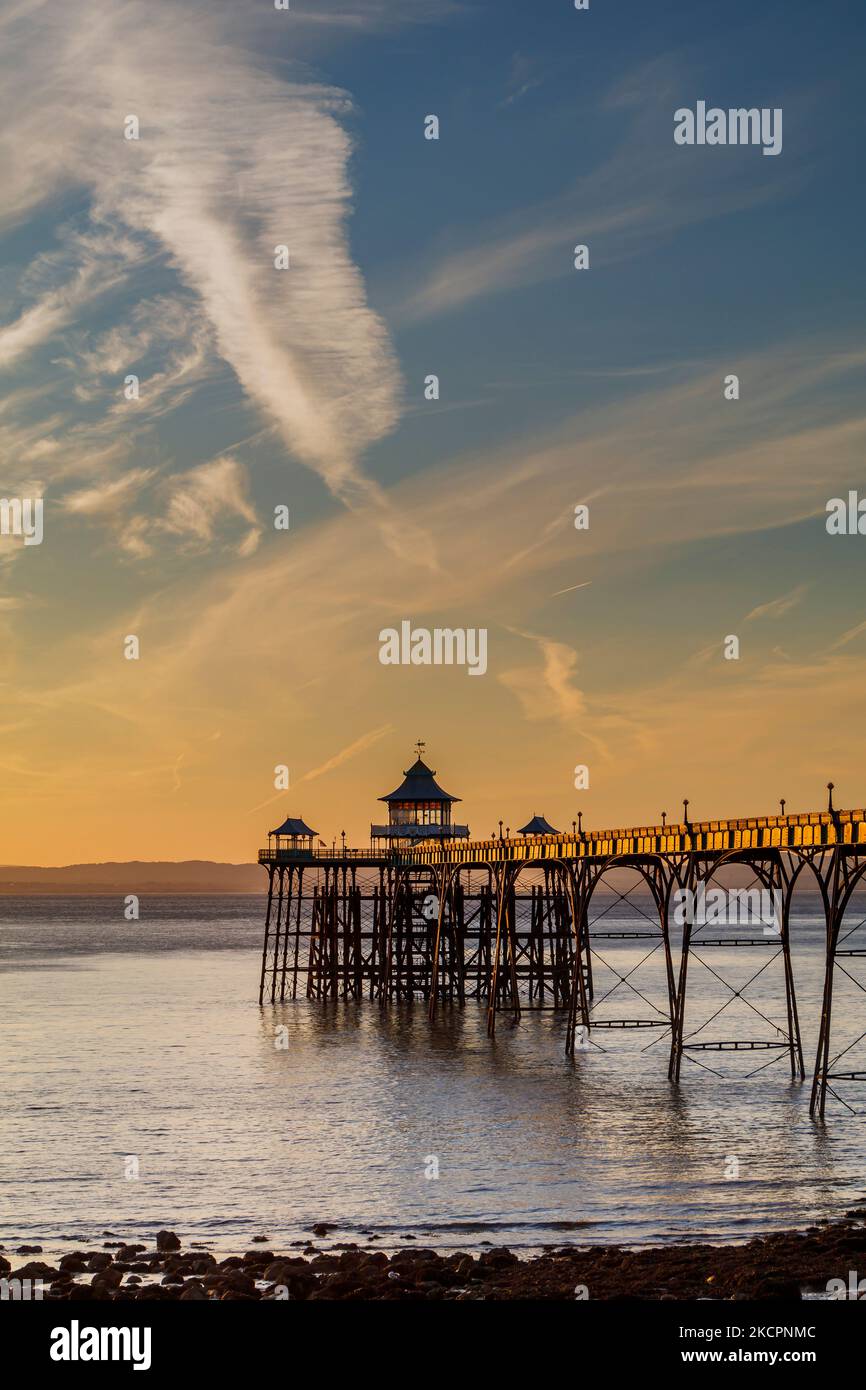 The Pier side panels catching the sunlight Stock Photo - Alamy