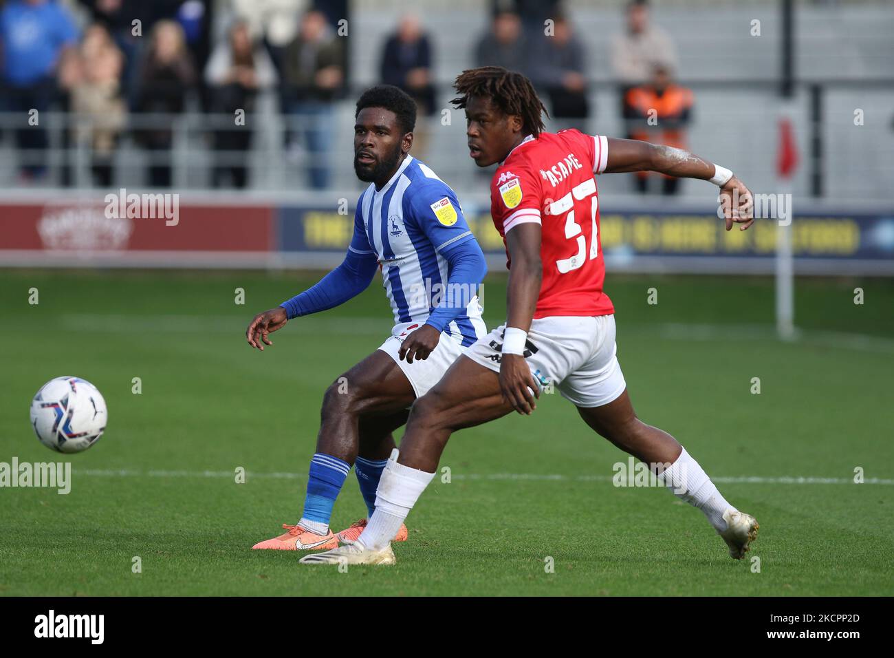 Zaine Francis-Angol of Hartlepool United and Brandon Thomas-Asante of ...