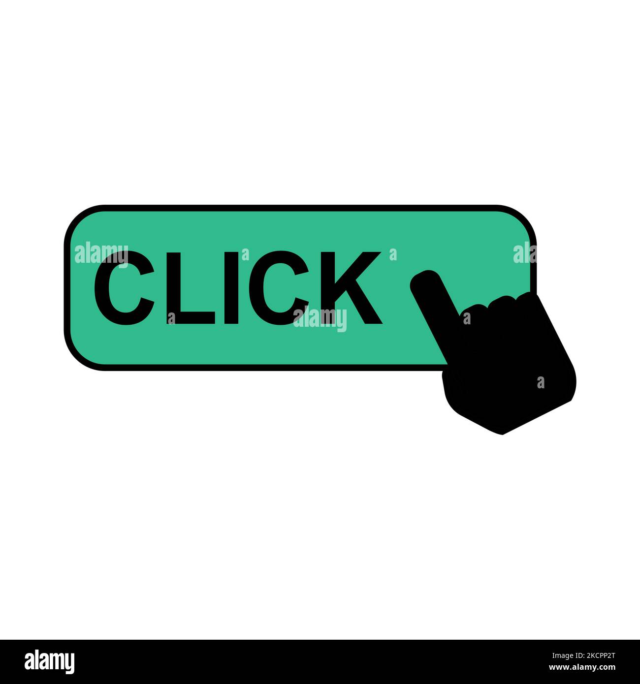 Click here web button, internet flat pointer design, press link vector illustration Stock Vector ...
