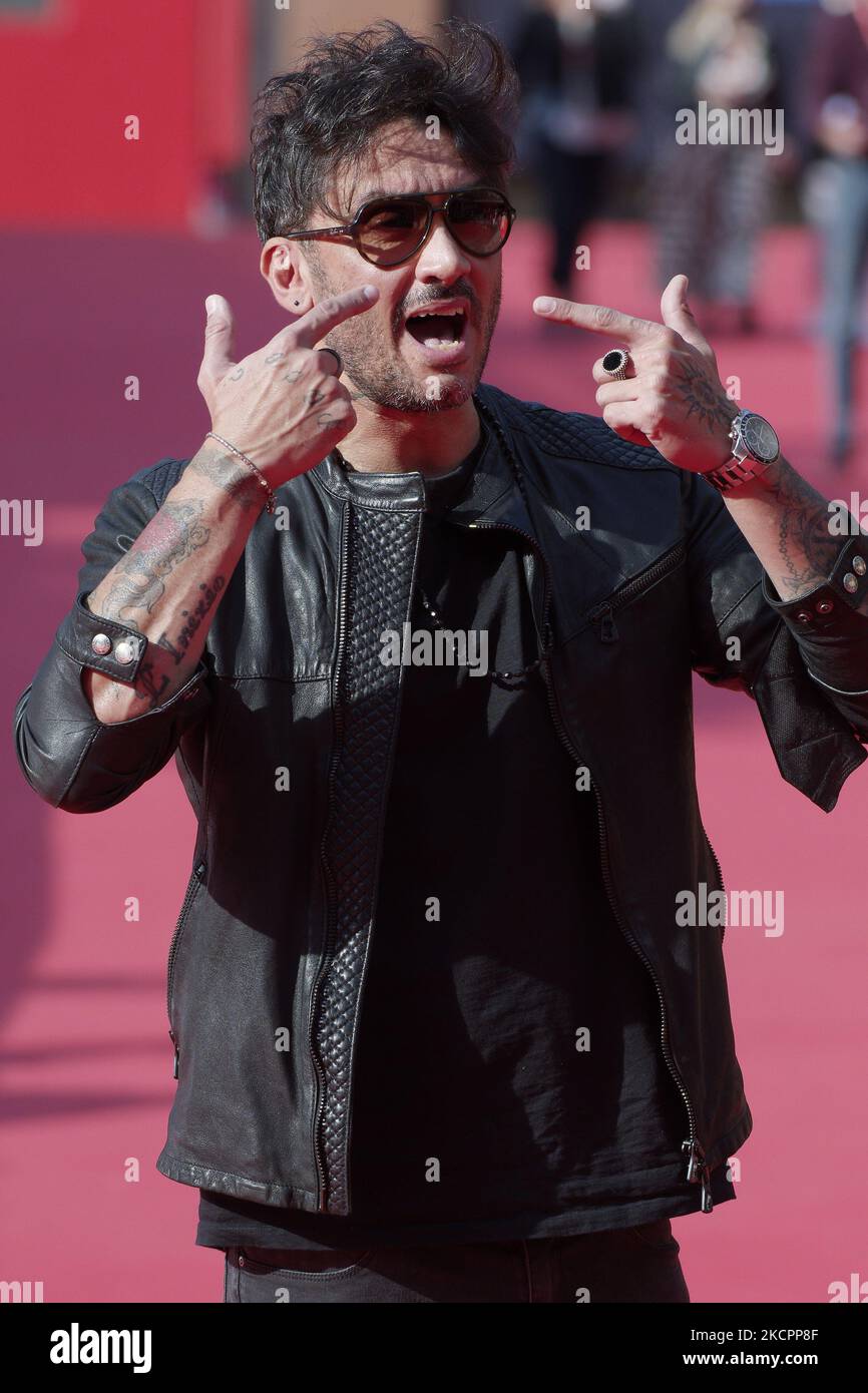 Fabrizio Moro attends the red carpet of the "Luciano Ligabue And ...