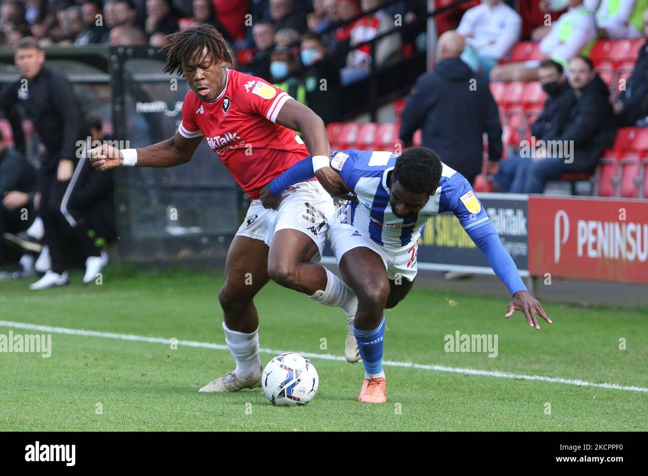 Zaine Francis-Angol of Hartlepool United and Brandon Thomas-Asante of ...