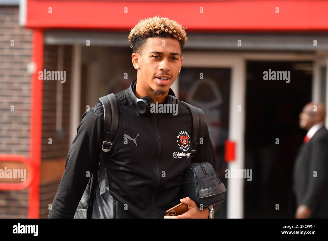 Jordan Lawrence-Gabriel of Blackpool during the Sky Bet Championship ...