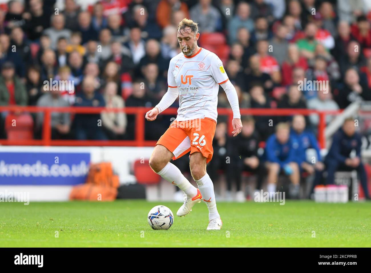 Richard Keogh of Blackpool in action during the Sky Bet Championship ...