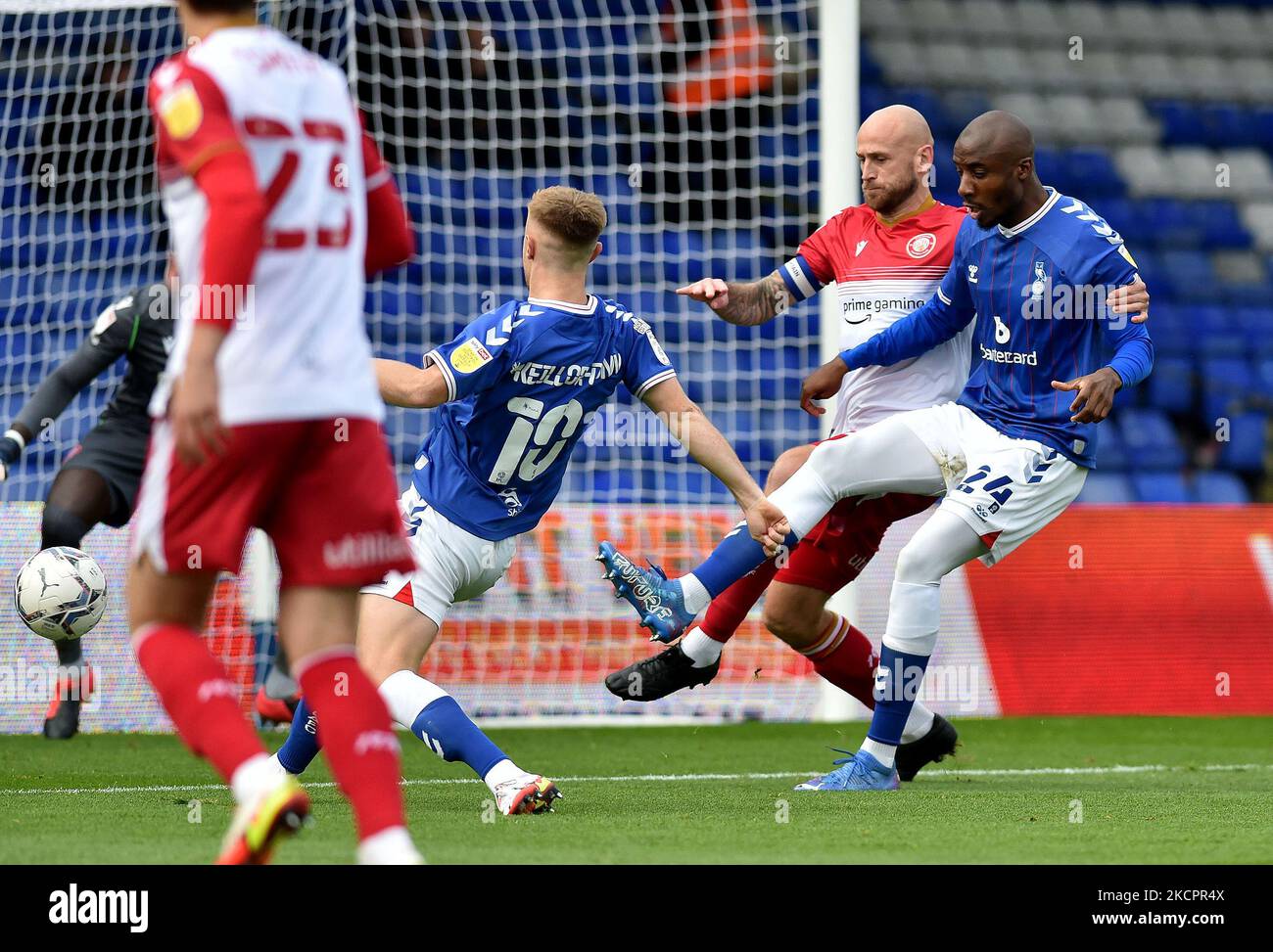 Oldham Athletic's Davis Keillor-Dunn scores his side's first goal of ...