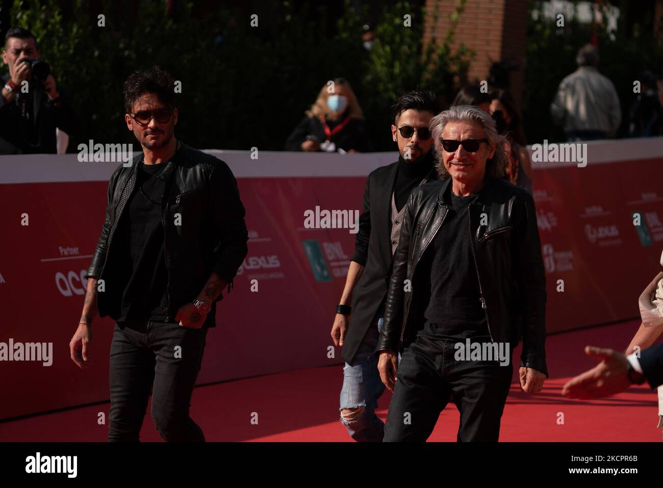 Fabrizio Moro and Luciano Ligabue attend the red carpet of the "Luciano ...