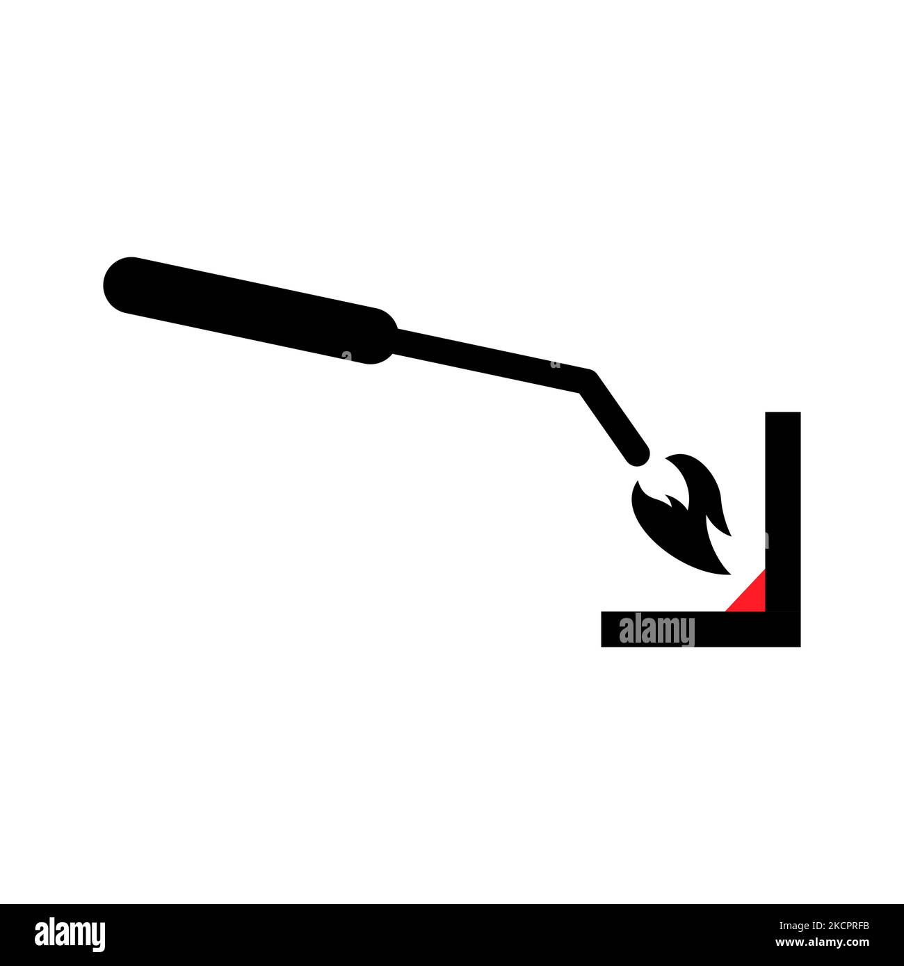 Welding technology icon, metal tool equipment symbol, safe weld vector ...