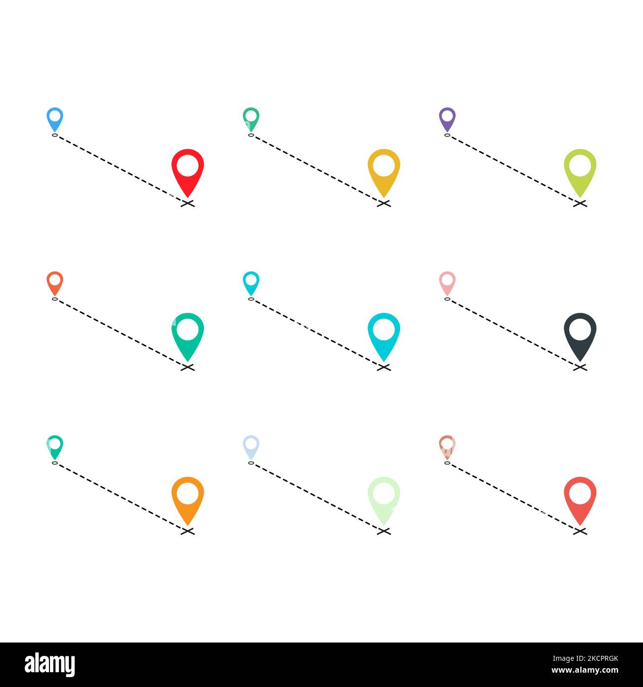 Set of We have moved announcement design, location Vector icon symbol ...