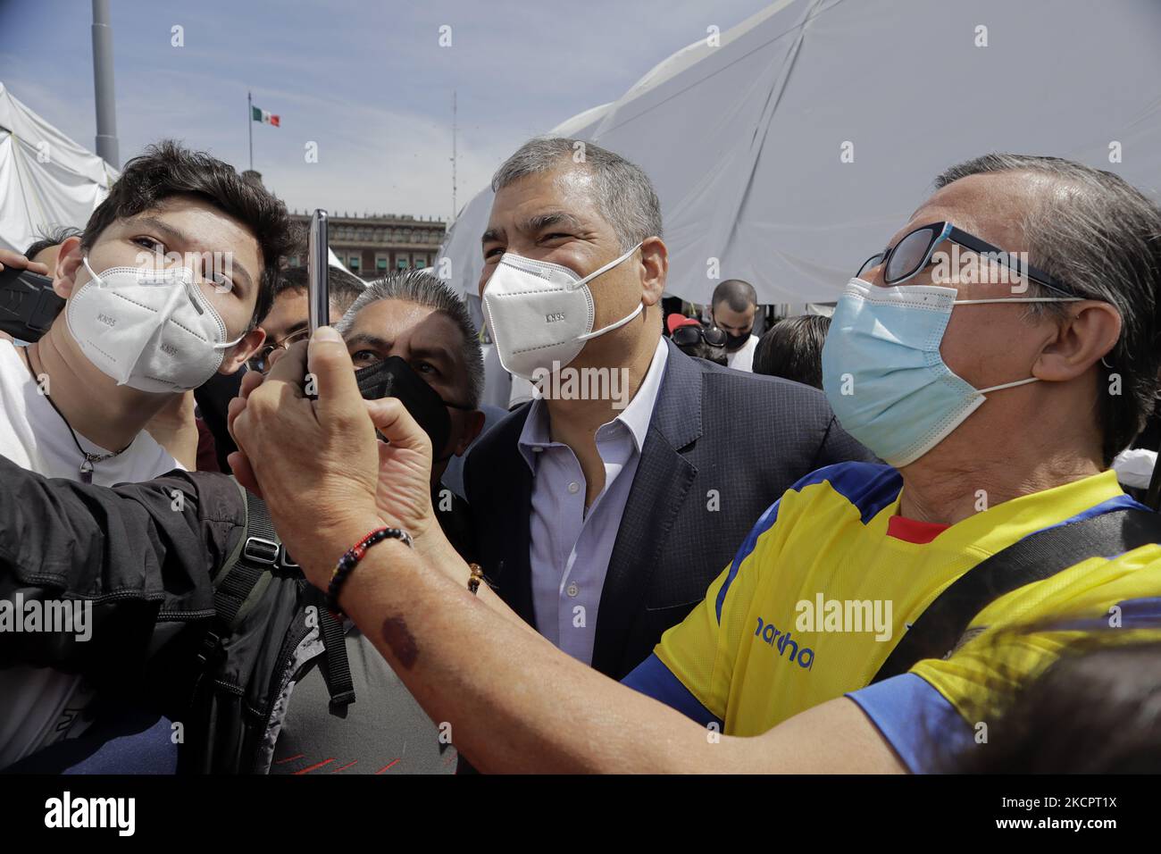 Rafael Correa Delgado, former president of Ecuador (2007-2017), met ...