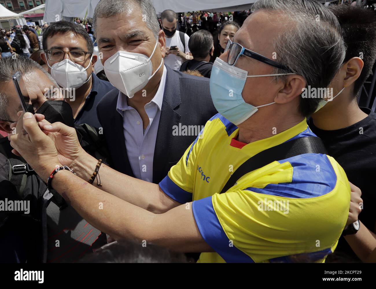 Rafael Correa Delgado, former president of Ecuador (2007-2017), met ...
