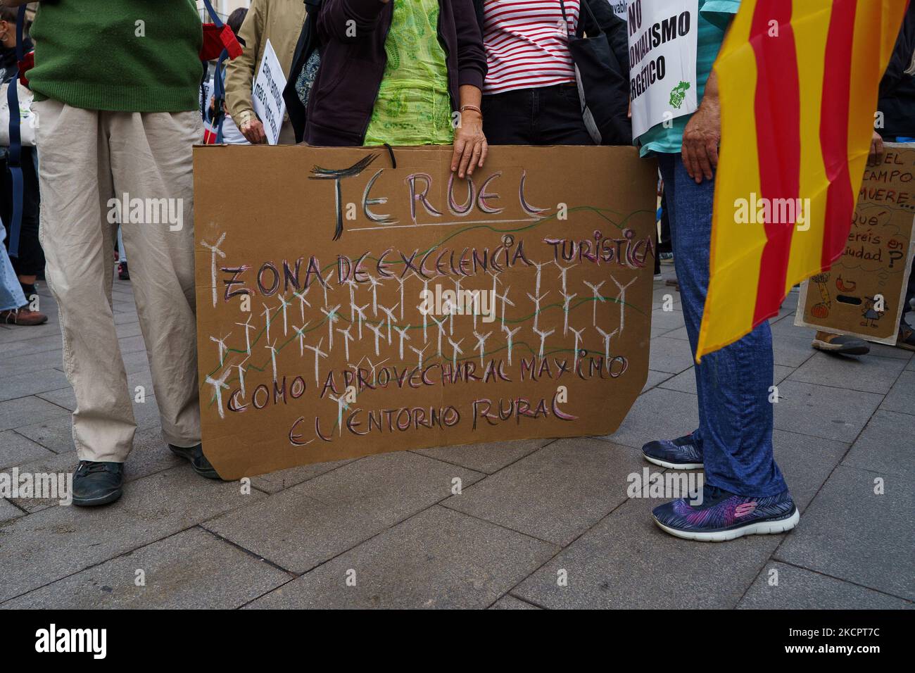 protesters during a demonstration calling for a "distributed and fair ...