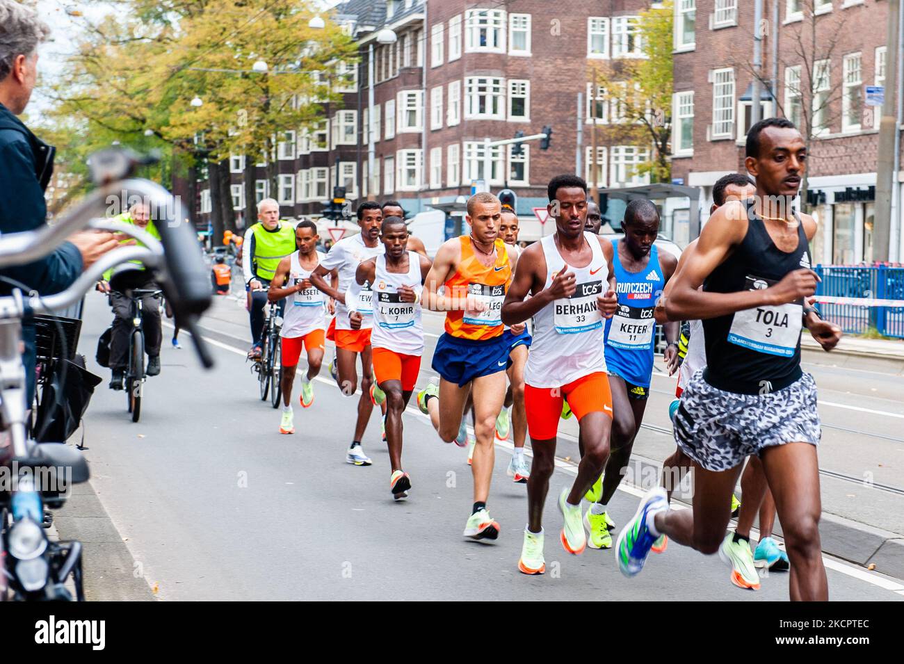 Male winner of the TCS Amsterdam marathon 2021, the 30-year-old ...