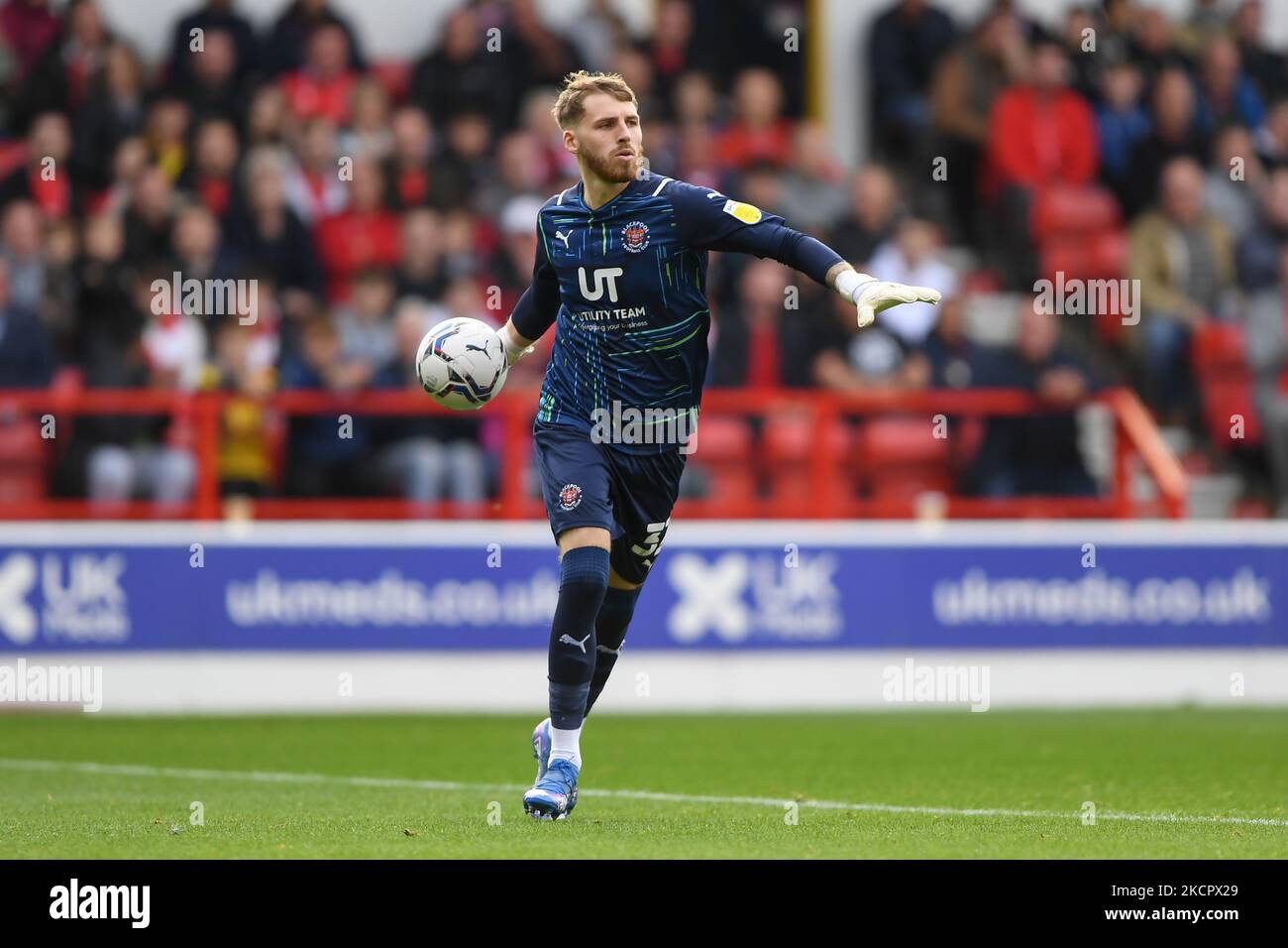 Daniel Grimshaw of Blackpool during the Sky Bet Championship match ...