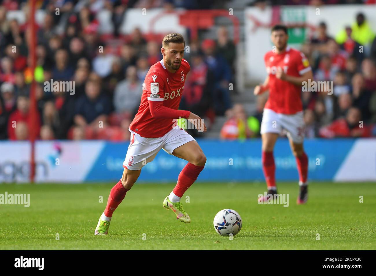 Philip Zinkernagel of Nottingham Forest runs with the ball during the ...
