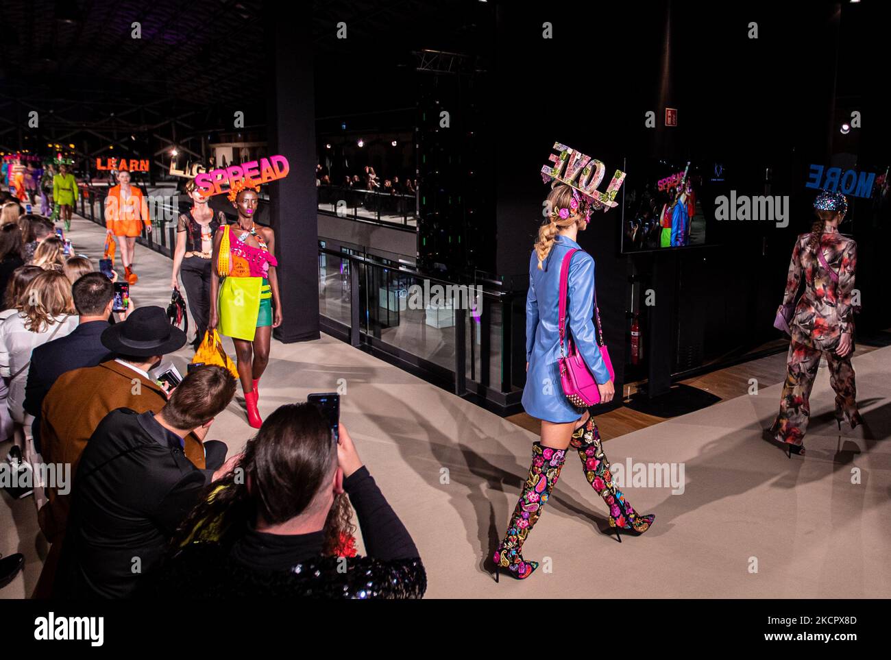 Models present a creation by Hungarian designer VIRAG KERENYI during ...