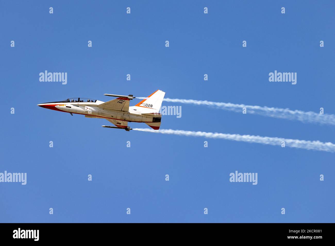 A South Korean Air Force T-50 trainer jet, developed by Korea Aerospace ...