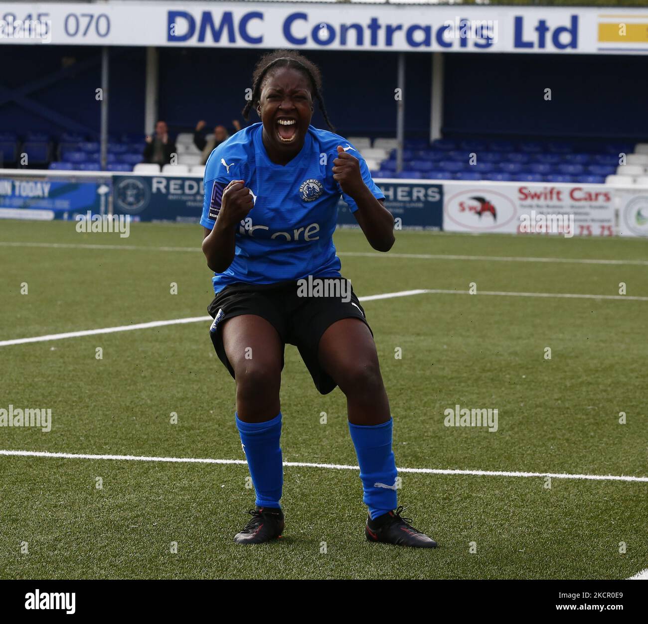 Karissa Rodney of Billericay Town Womencelebrates her goal during The ...