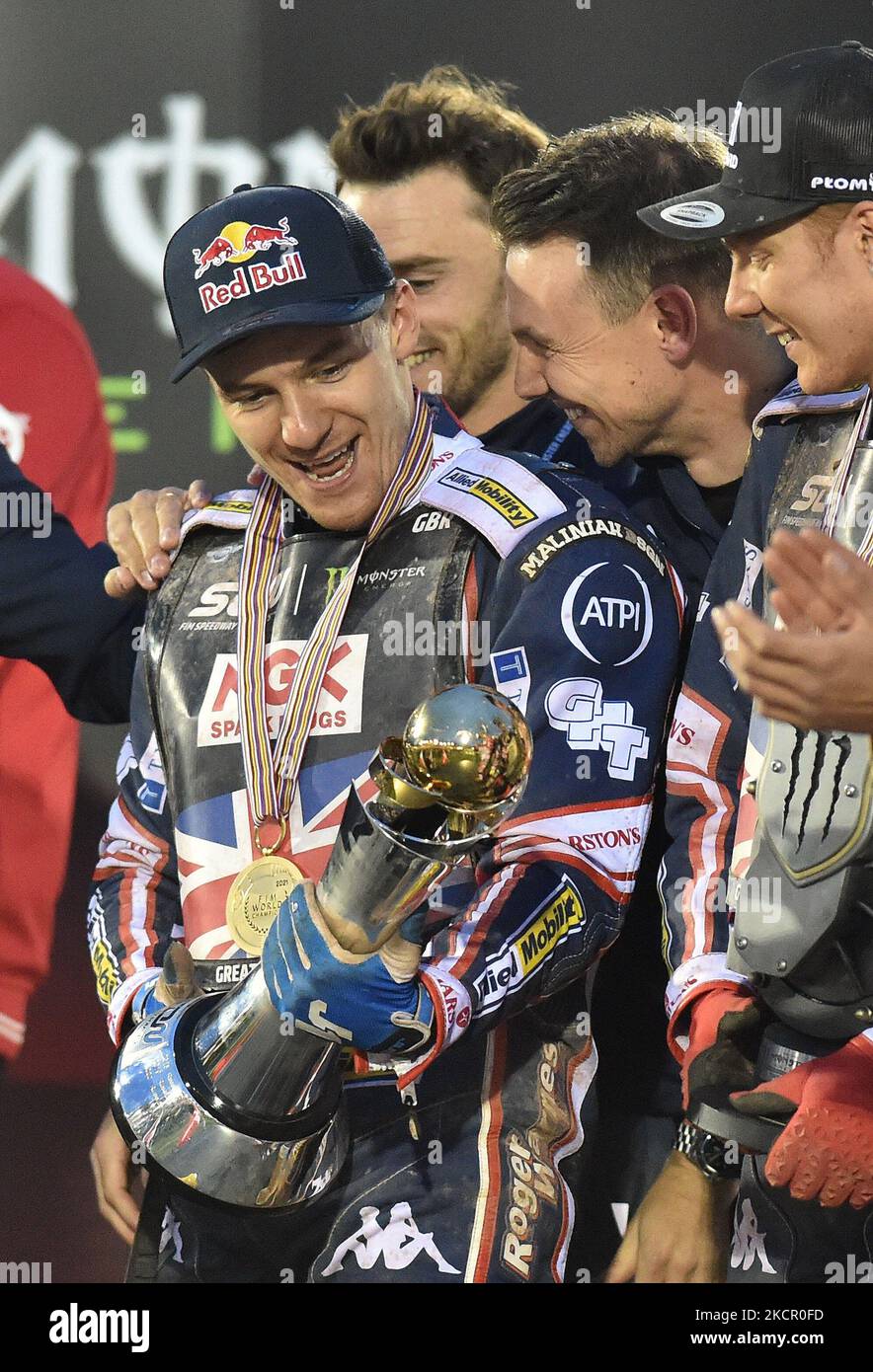 Robert Lambert of Great Britain on the rostrum after the Monster Energy ...