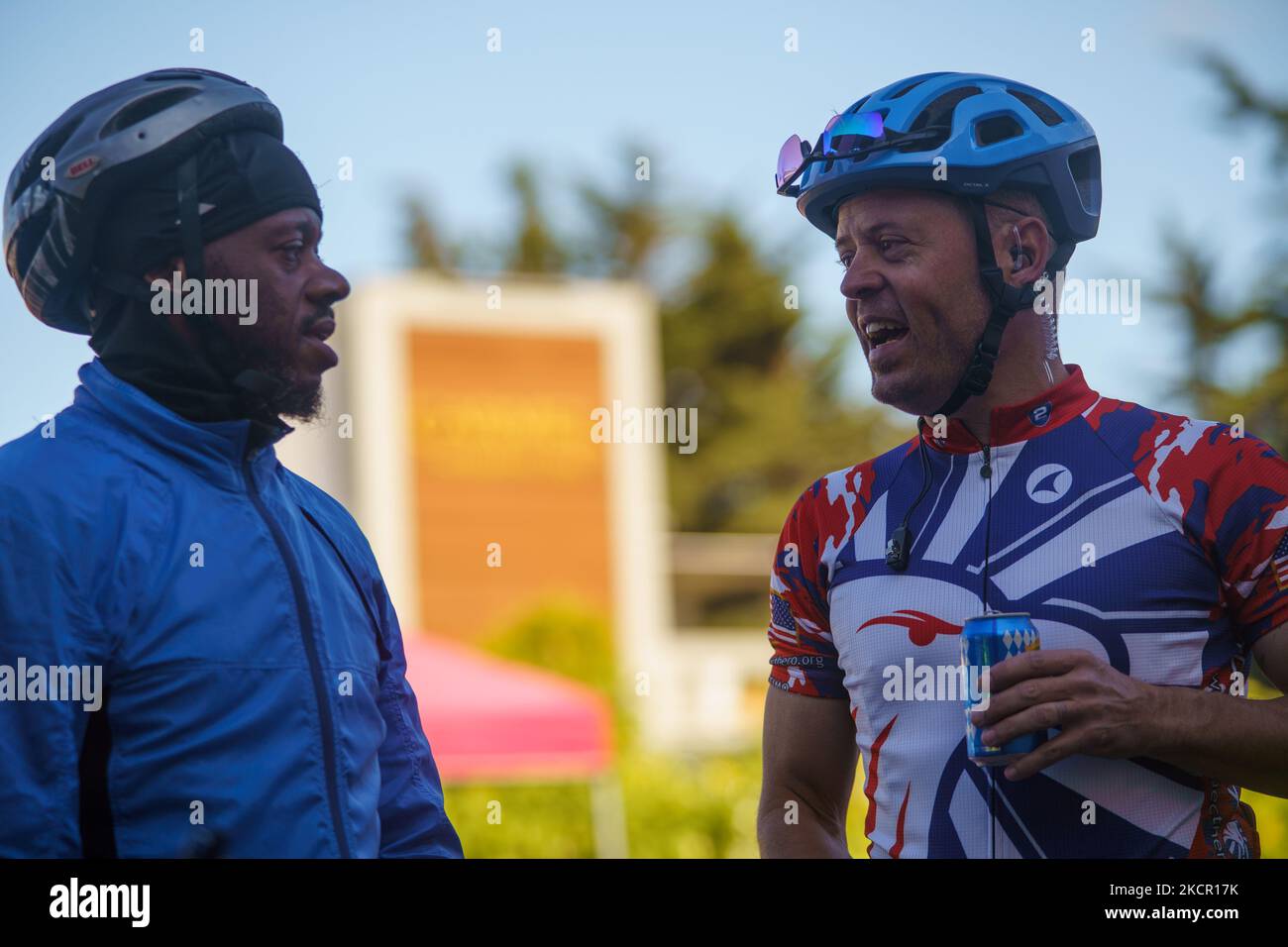 Disabled veteran and first responder cyclists are seen as they ...