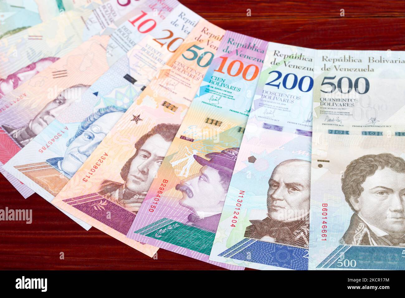 Venezuelan money - bolivar a business background Stock Photo - Alamy