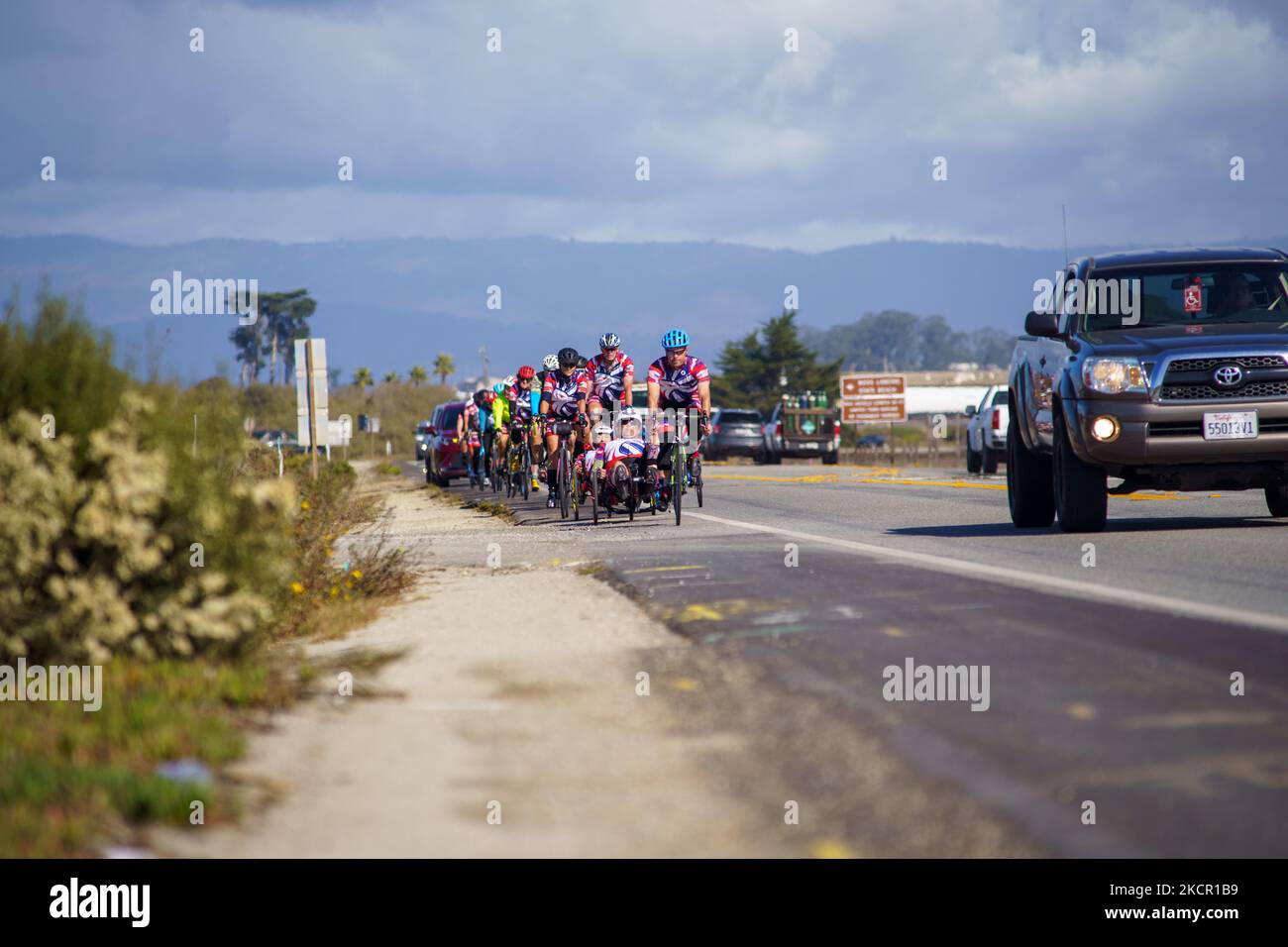 Disabled veteran and first responder cyclists are seen as they ...