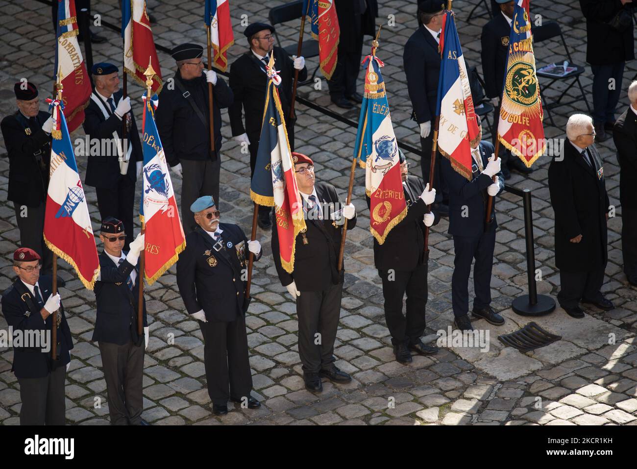 Military parade at the Hotel des Invalides on the occasion of the ...