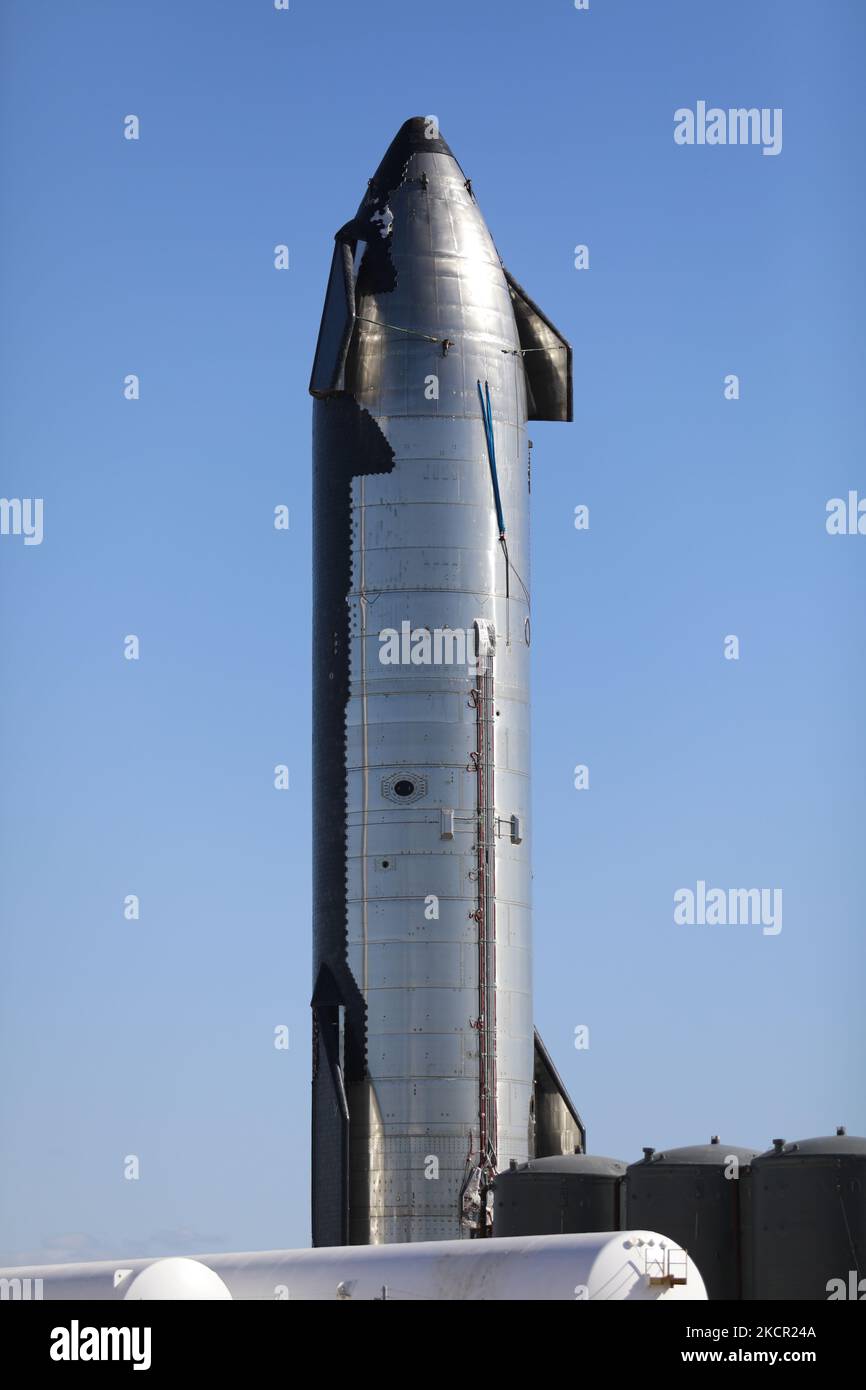 SpaceX Starship 20 on the launch pad in Boca Chica, Texas on October ...