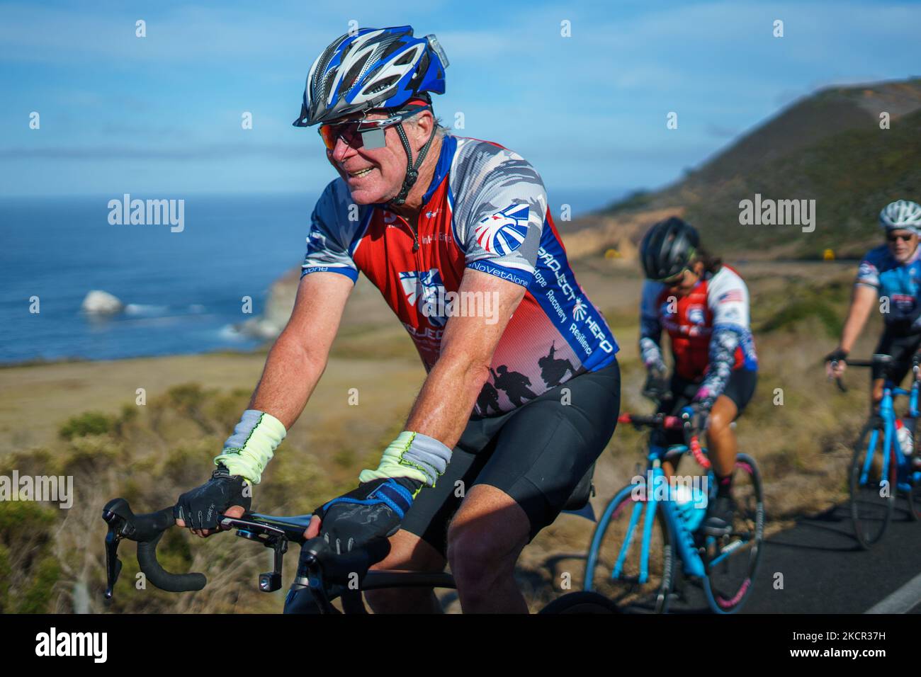 Disabled veteran and first responder cyclists are seen as they ...