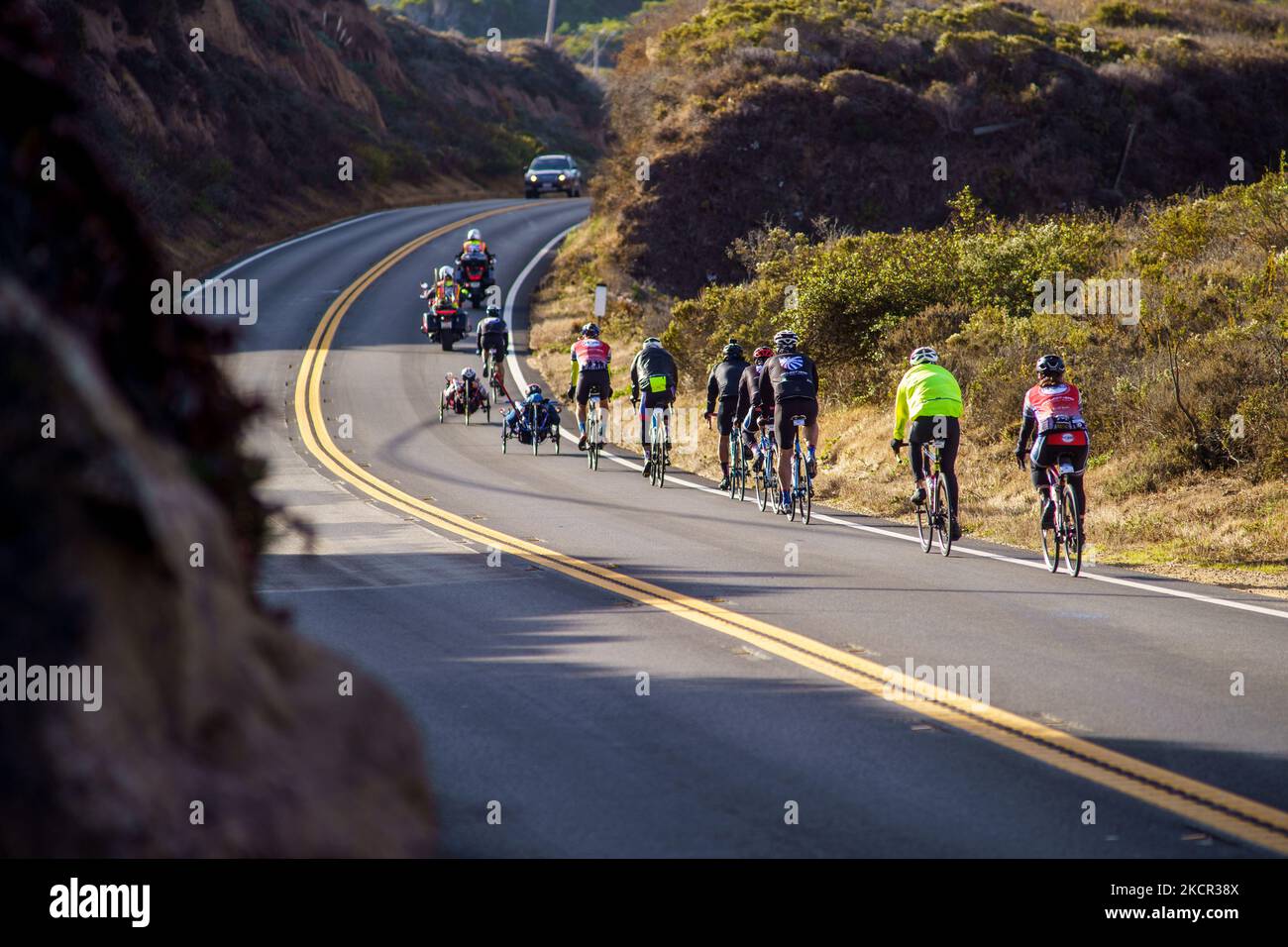 Disabled veteran and first responder cyclists are seen as they ...