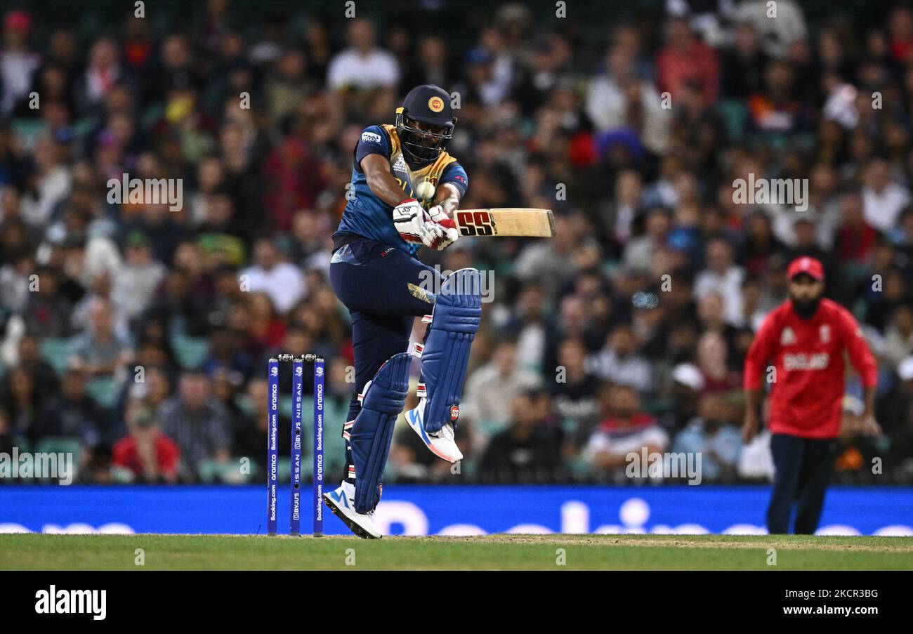 Sri Lanka's Bhanuka Rajapaksa during the T20 World Cup match at the ...