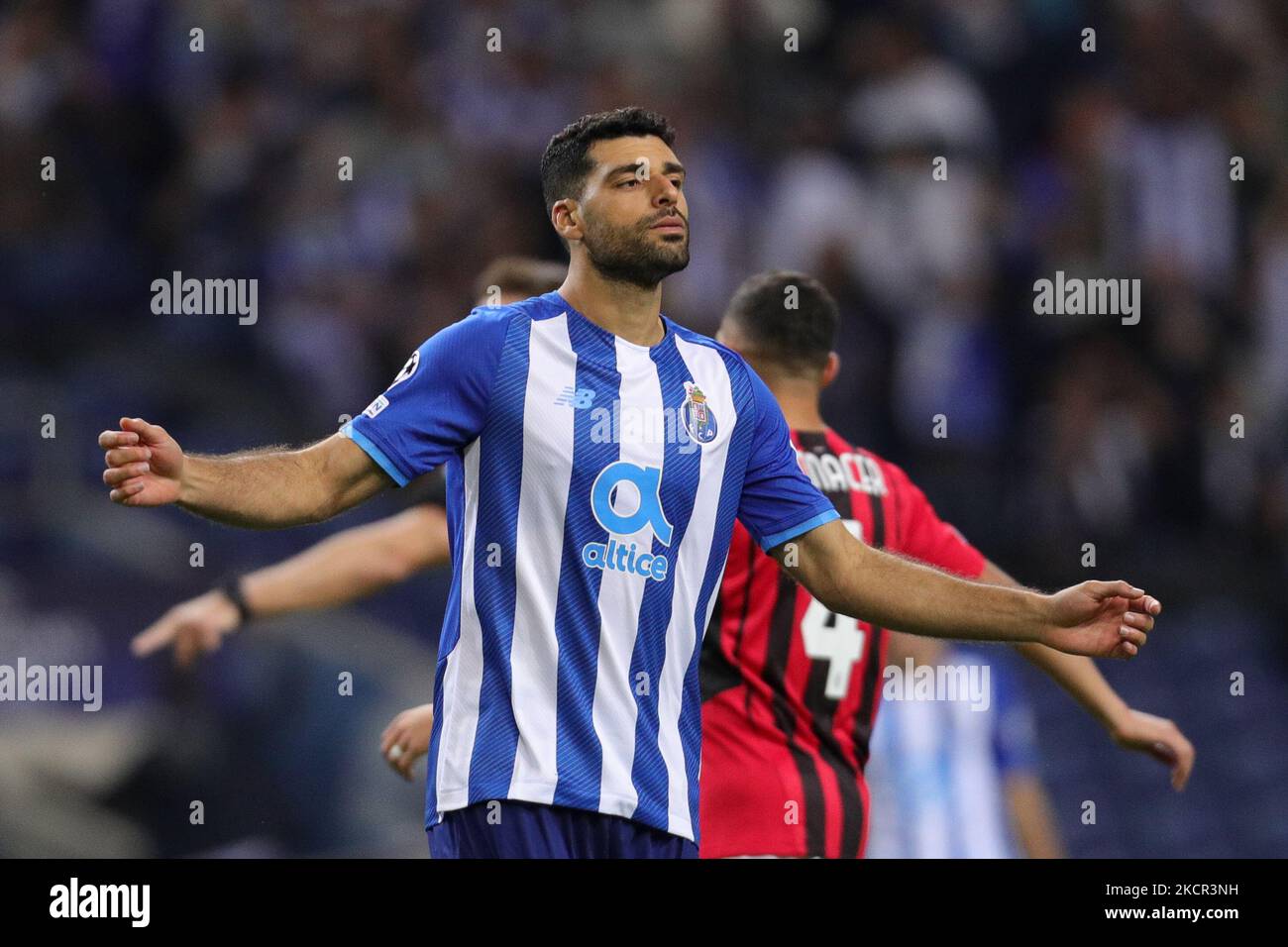 Porto's Iranian forward Mehdi Taremi reacts during the UEFA Champions ...