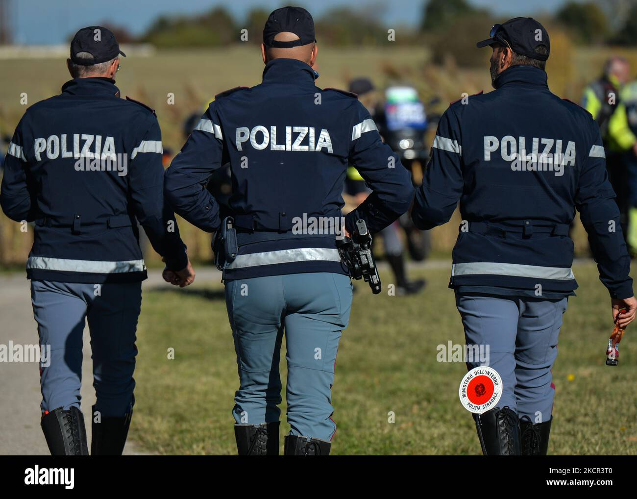 Members of the Polizia di Stato, one of the national police forces of ...