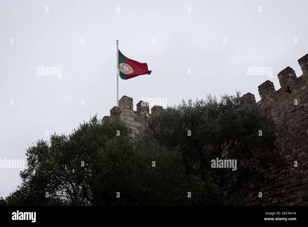 Castle walls and towers constructed during moorish occupation hi-res ...