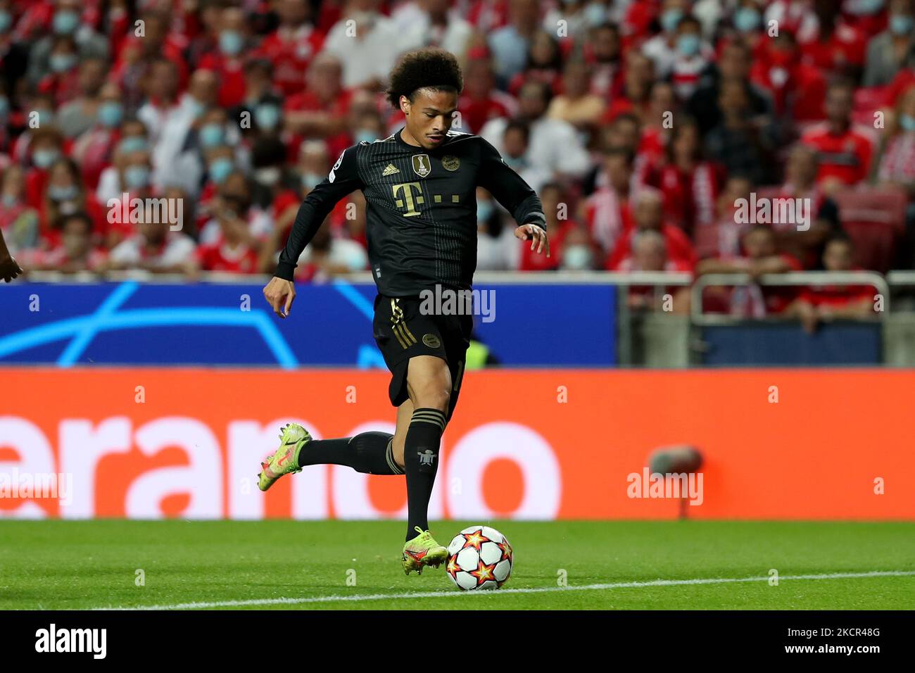 Leroy Sane of Bayern Muenchen in action during the UEFA Champions ...