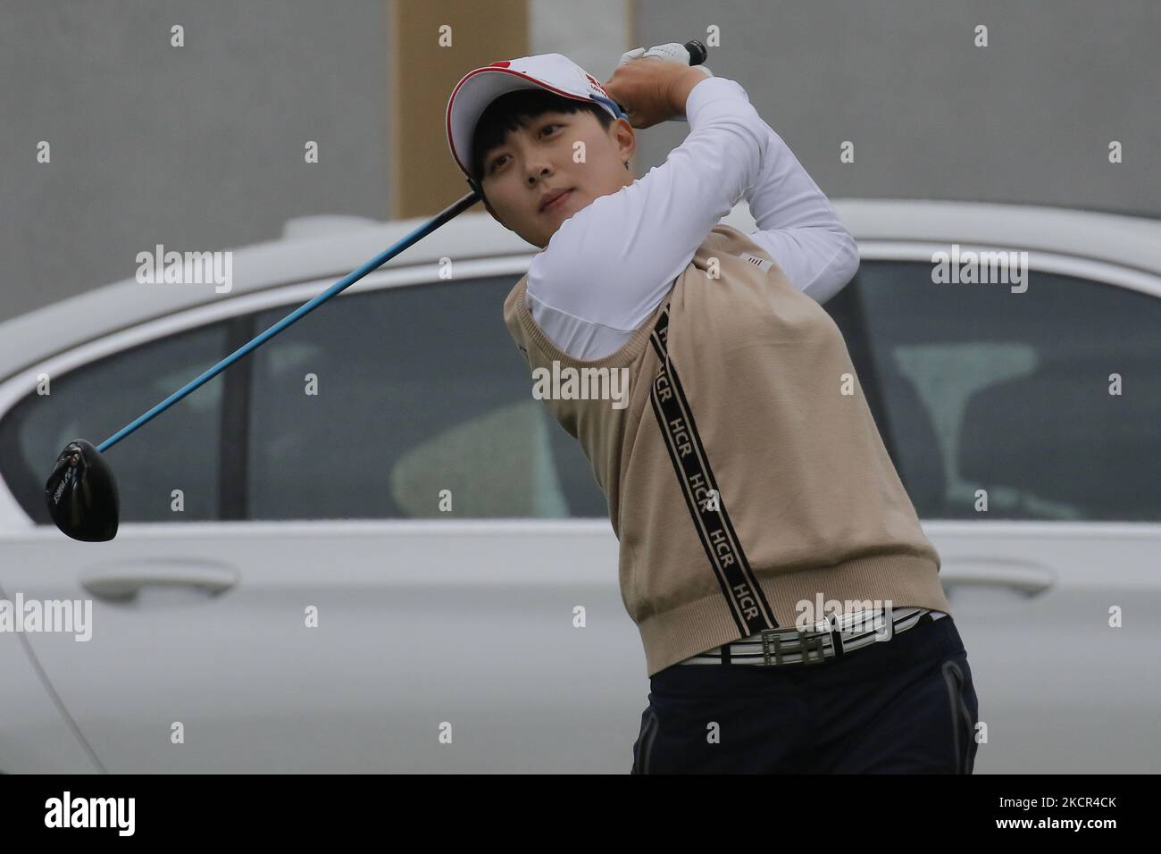 Hyo Joo Kim of South Korea action on the 1th green during an BMW LADIES ...